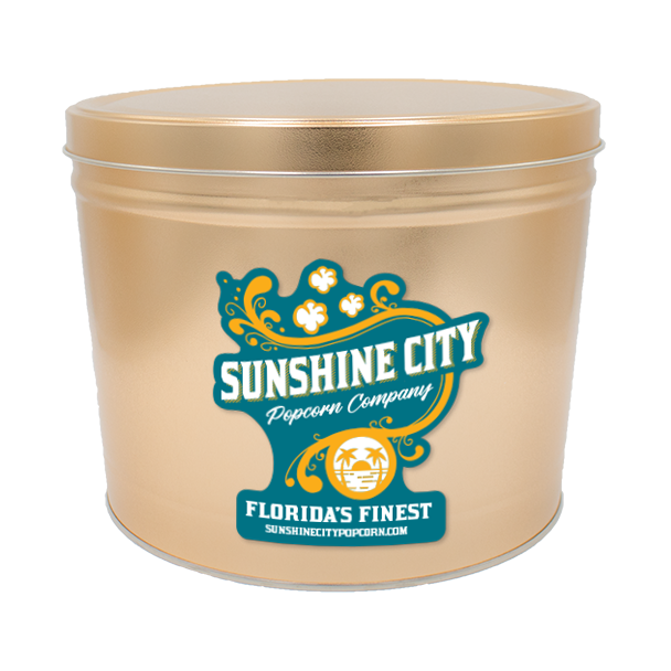 Popcorn Gift Tin 2 Gallon | Sunshine City Popcorn Co.